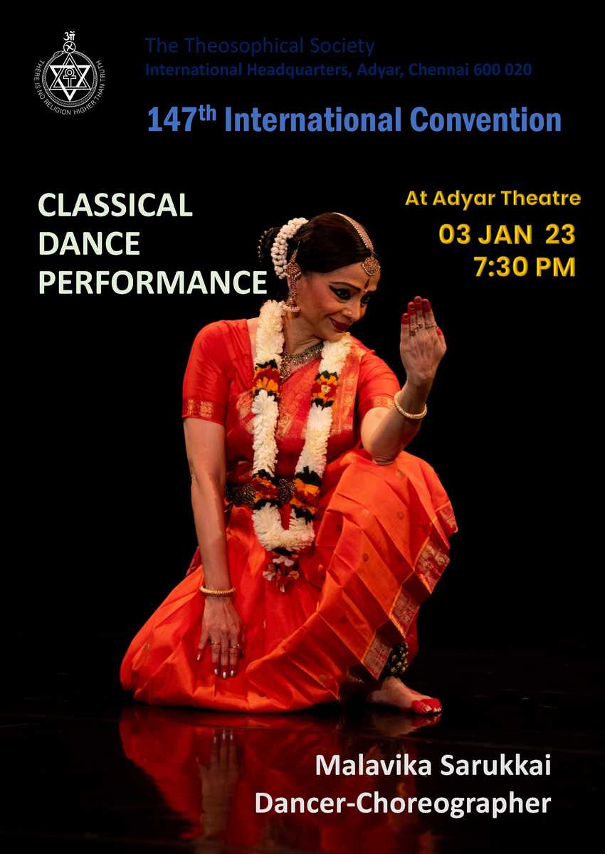 Classical Dance by Malavika Sarukkai | Theosophical Society